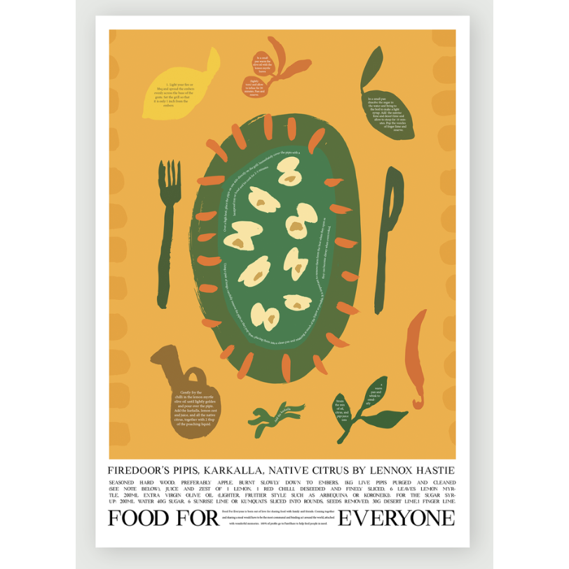 Firedoor’s Pipis, Karkalla, Native Citrus Poster by Lennox Hastie ...
